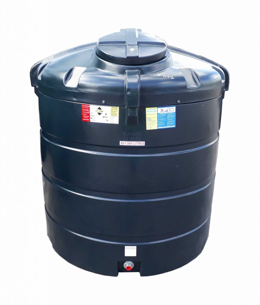 1360L Vertical Bunded Heating Oil Tank | Quicktanks